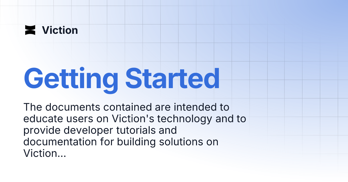 Getting Started | Viction